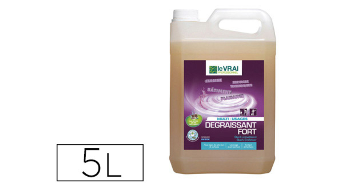 DÉGRAISSANT FORT 5L - Produits Sols & Surfaces - Buroweb.fr